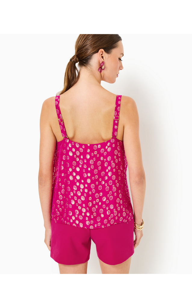 Nadia Silk Cami - Mystique Pink Silk Bubbly Clip – Postcards from Paradise